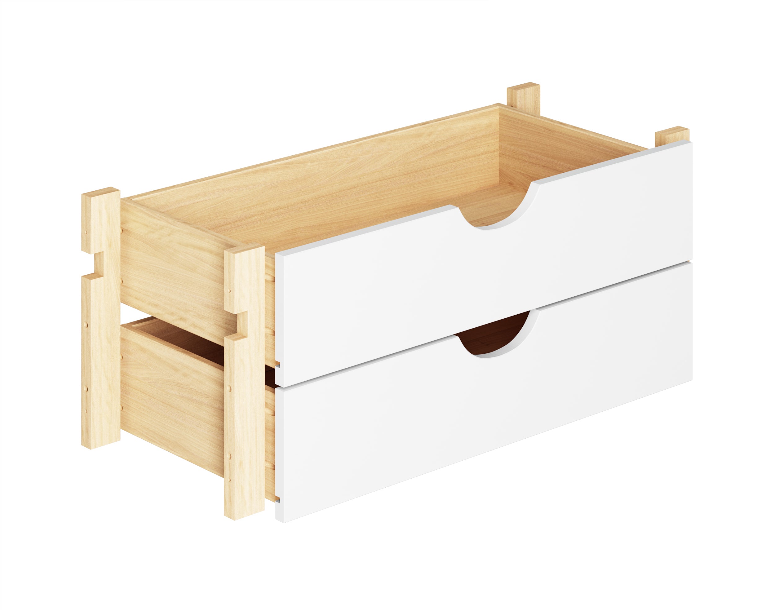 100% Solid Wood Modular Cabinet 2-Drawer Storage Kit – Palace Imports