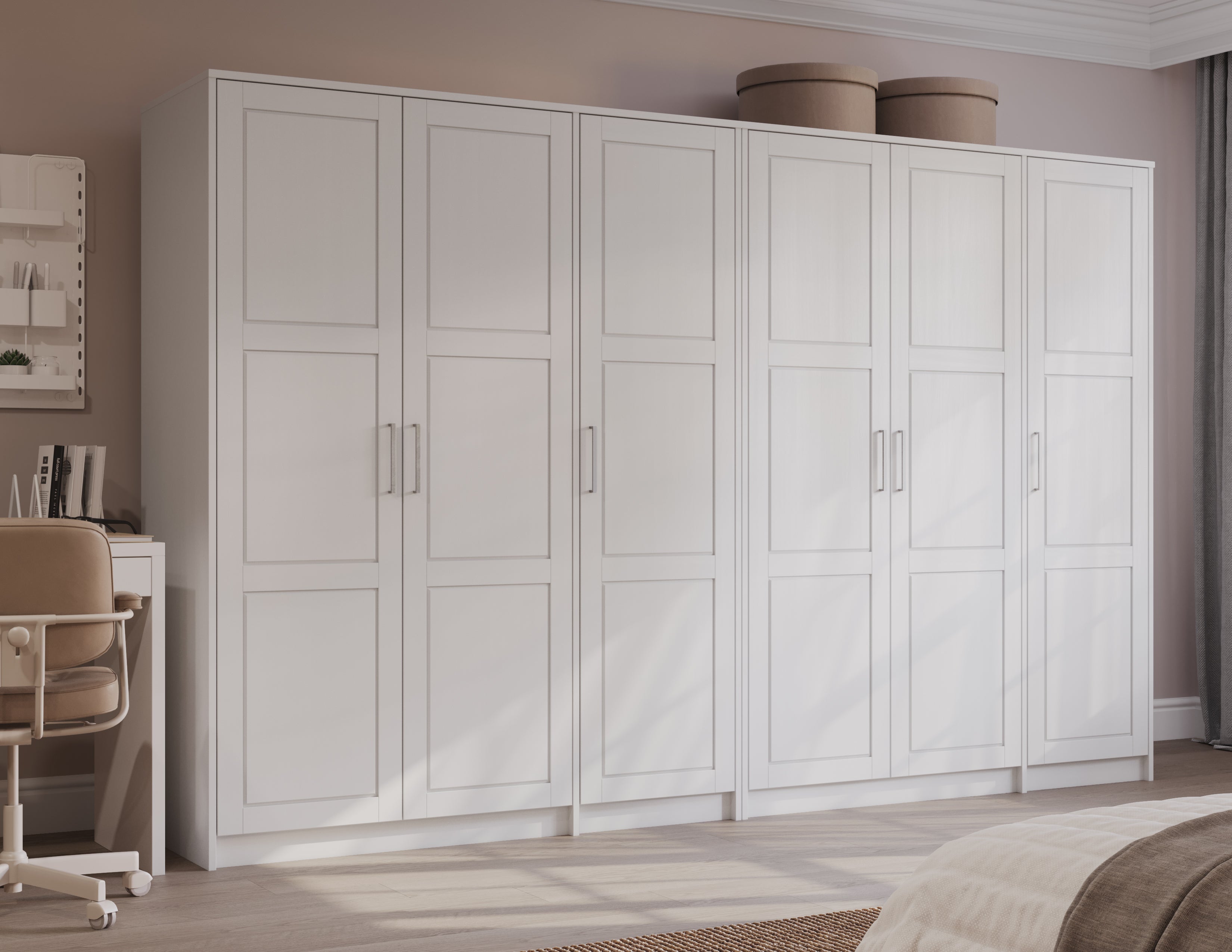 100% Solid Wood Urban 6-Door Wardrobe Closet – Palace Imports